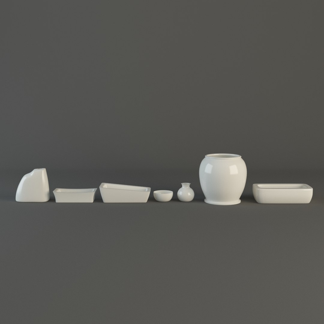 3d Porcelain Set