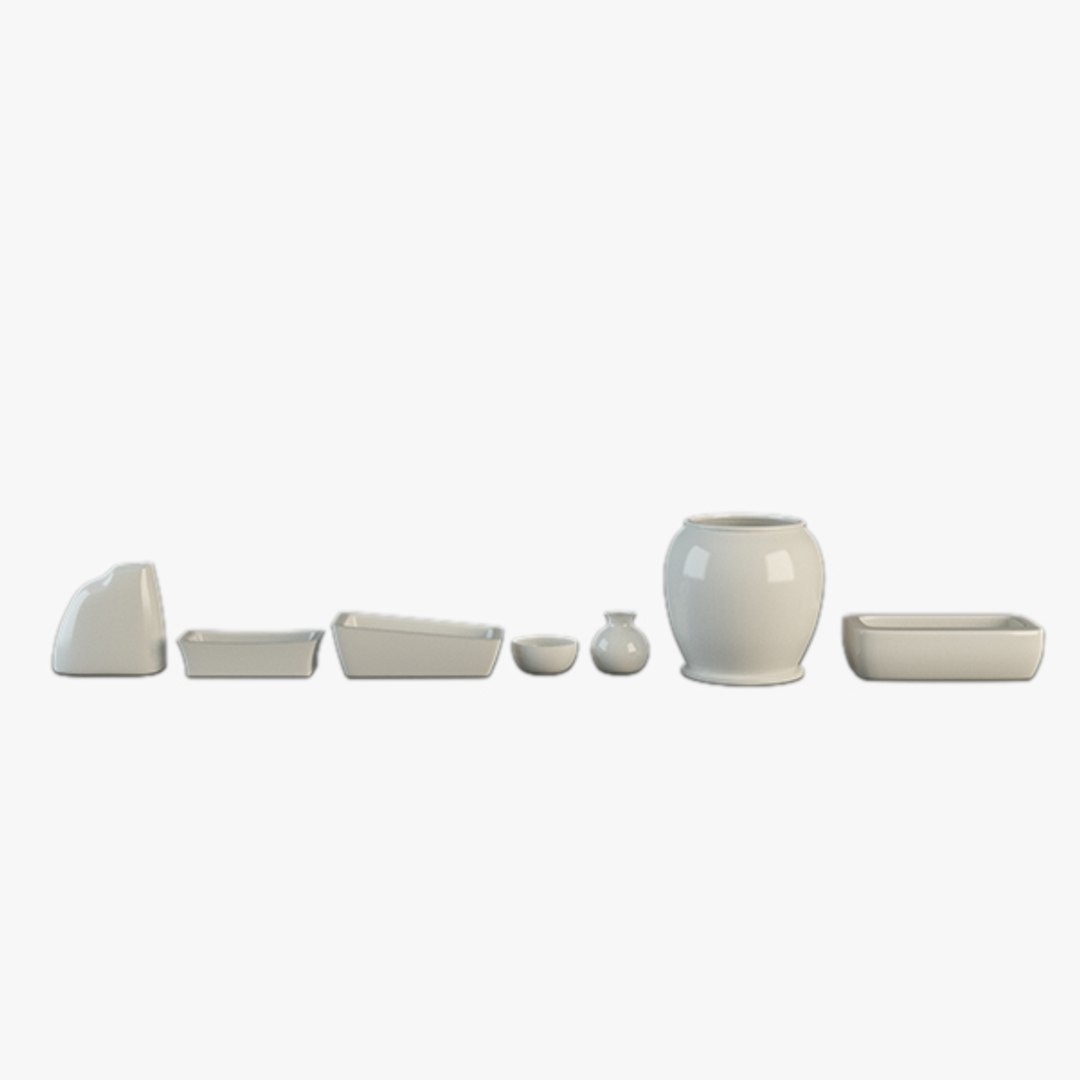 3d Porcelain Set
