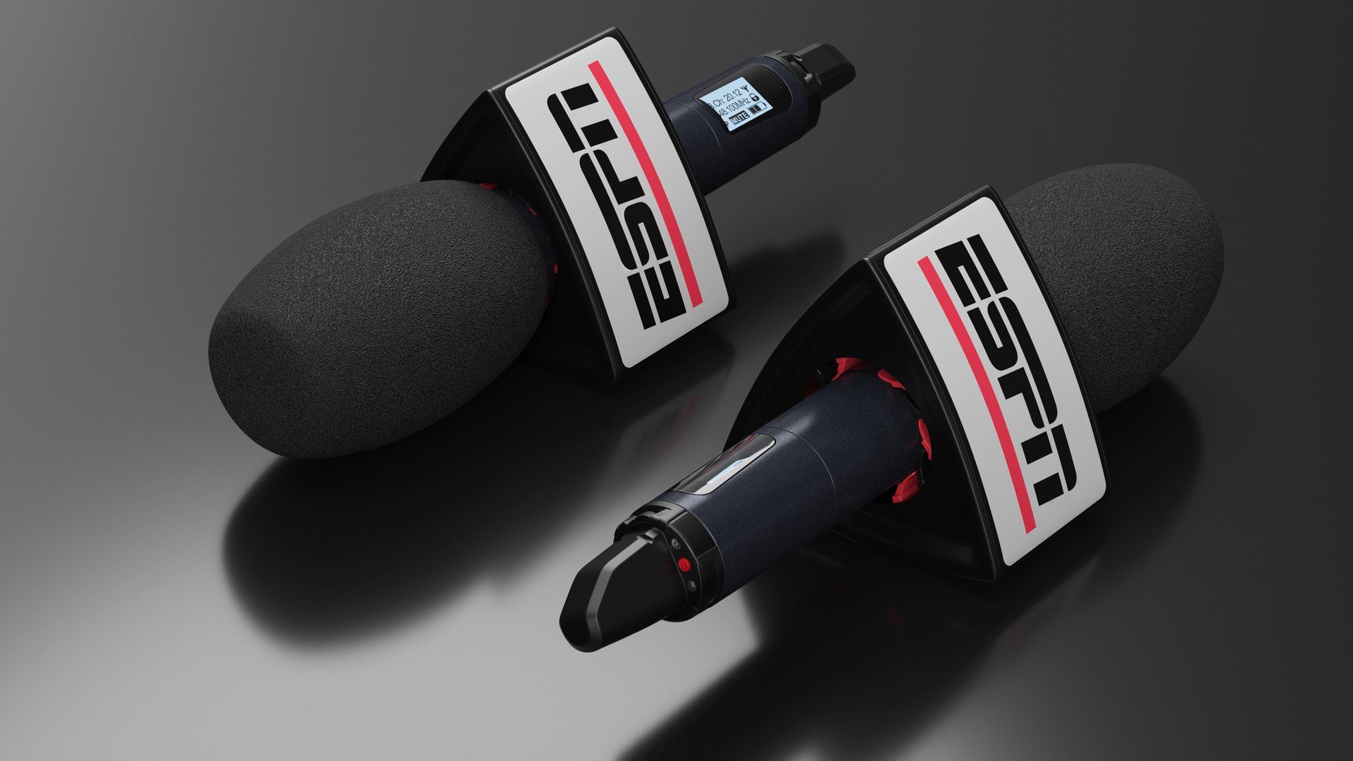 ESPN Reporter Wireless Microphone Triangular 3D model - TurboSquid 2169081