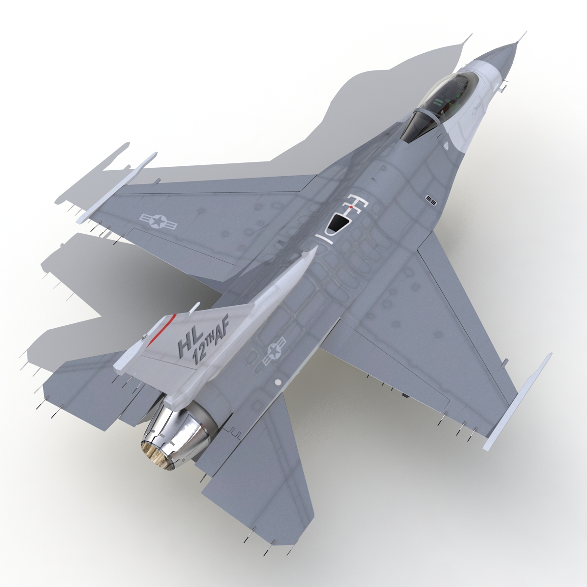 3d fighter f-16 fighting falcon