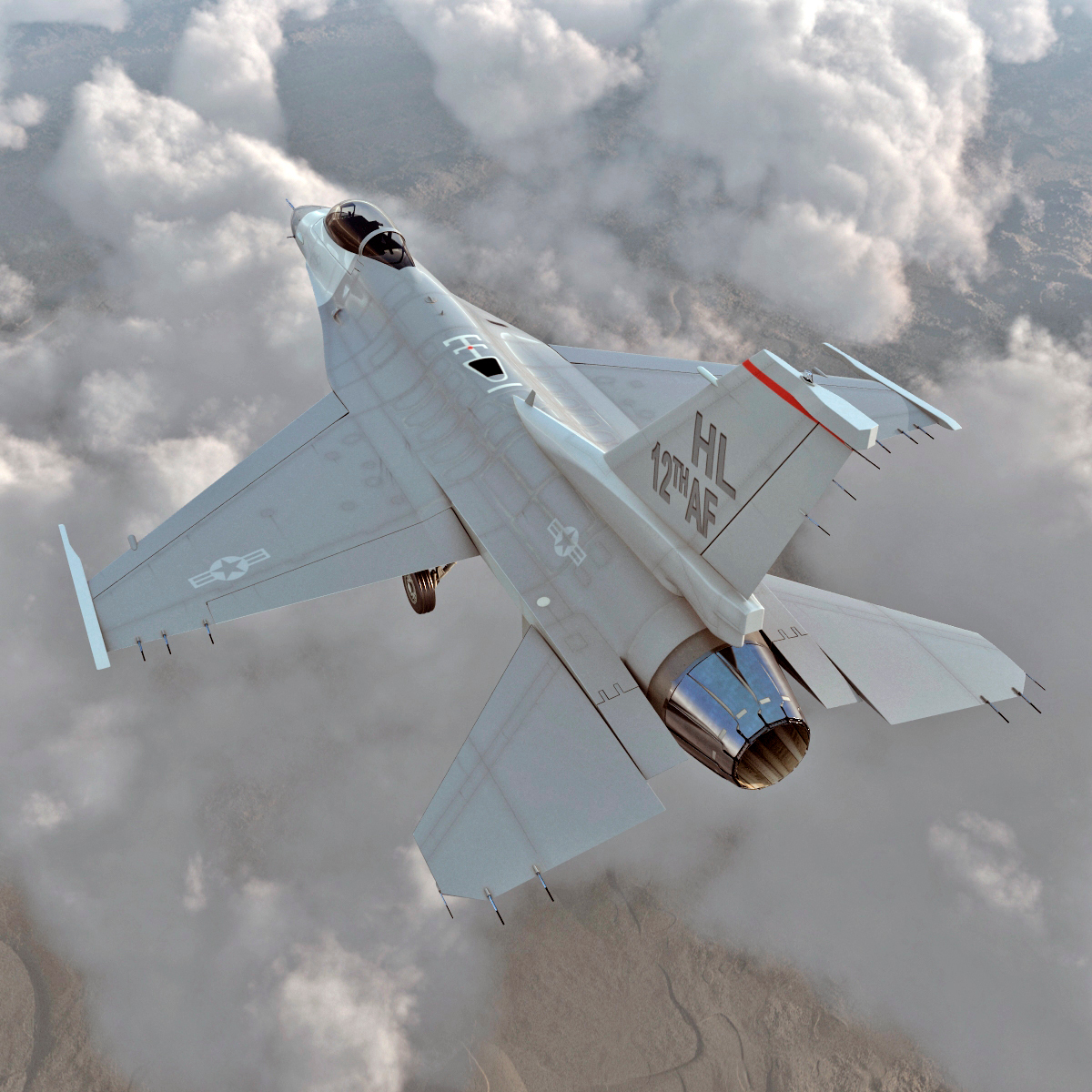 3d fighter f-16 fighting falcon