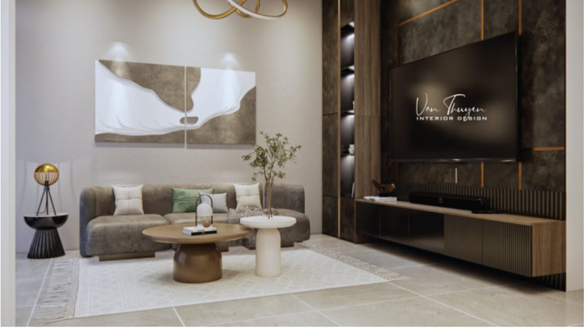 3D LIVING ROOM WITH KITCHEN - TurboSquid 1848122