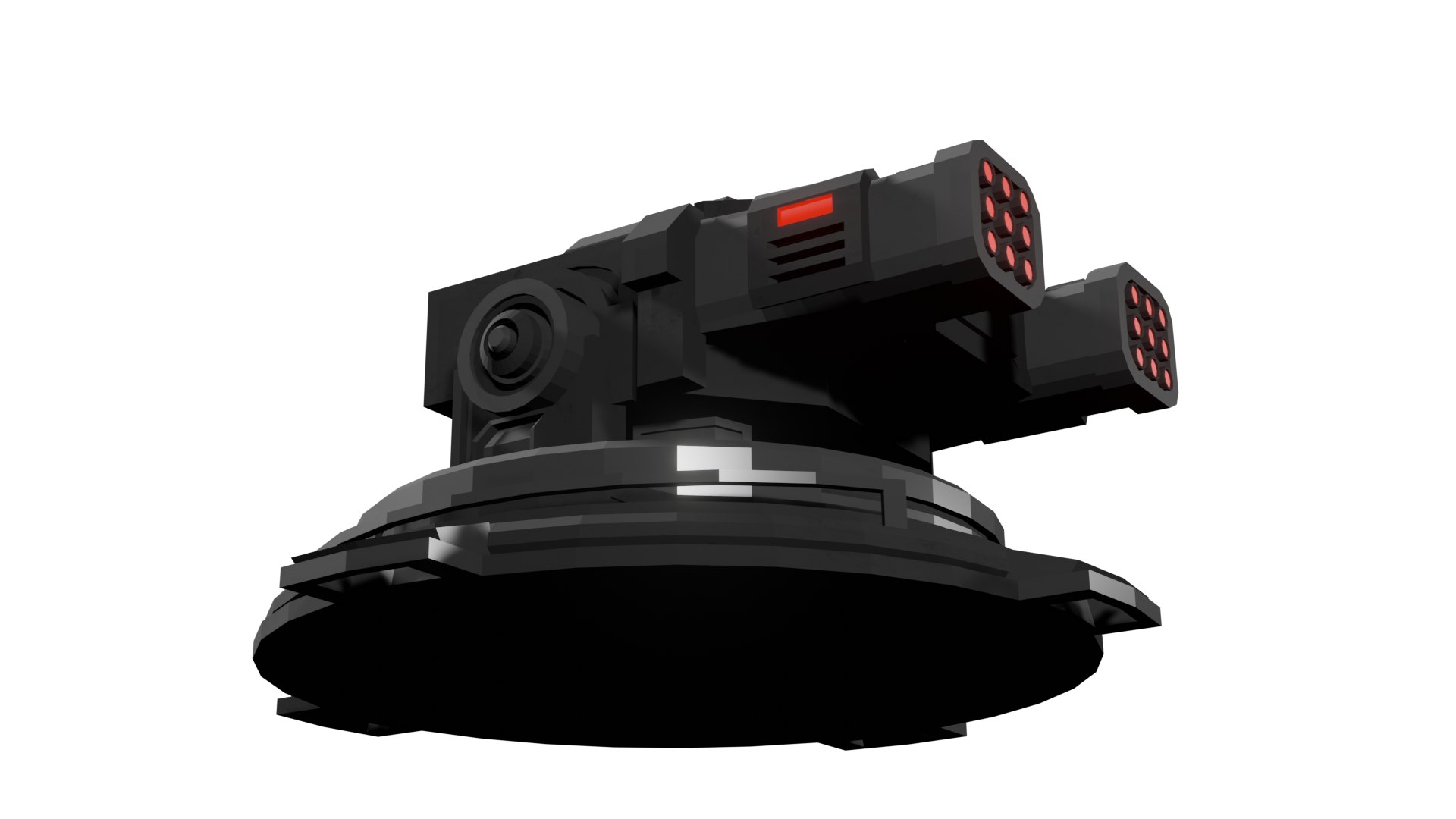 3D Sci Fi Turret Mid Poly Model - TurboSquid 2230194