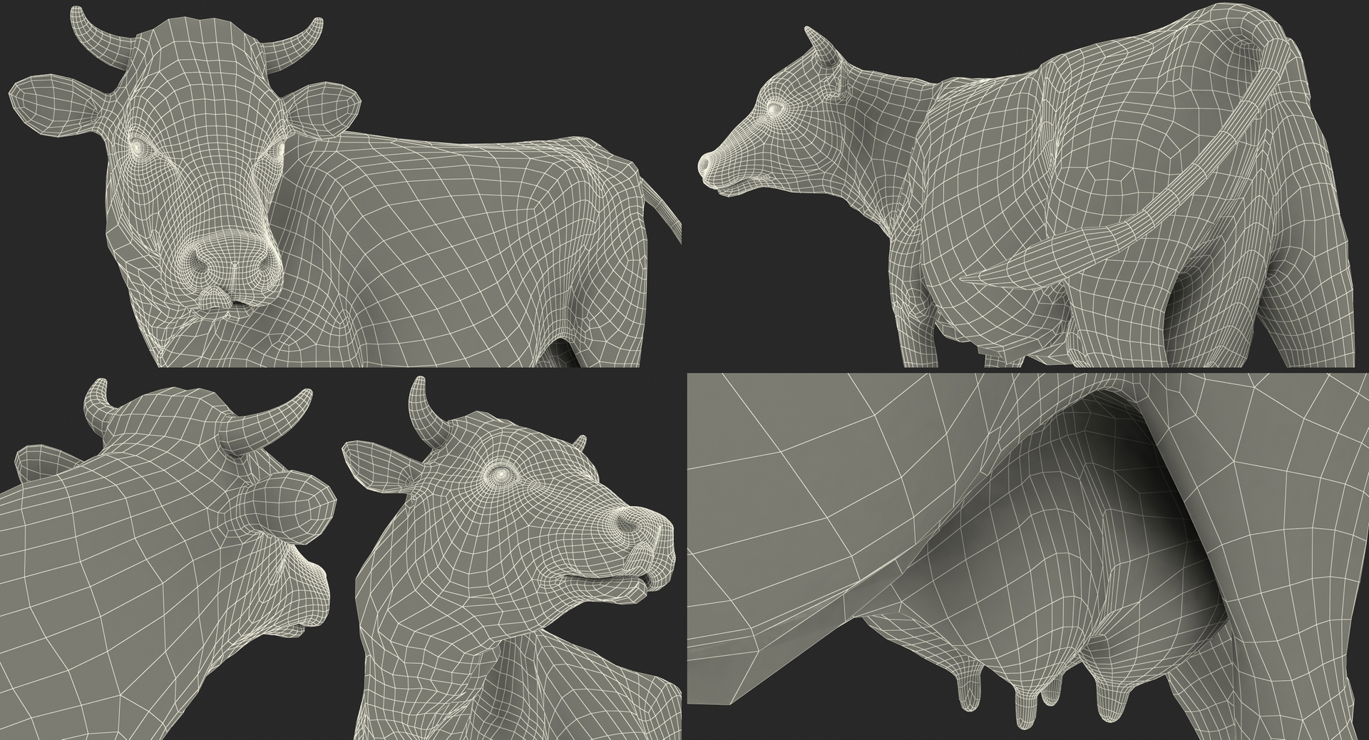 3D model holstein cow - TurboSquid 1247281