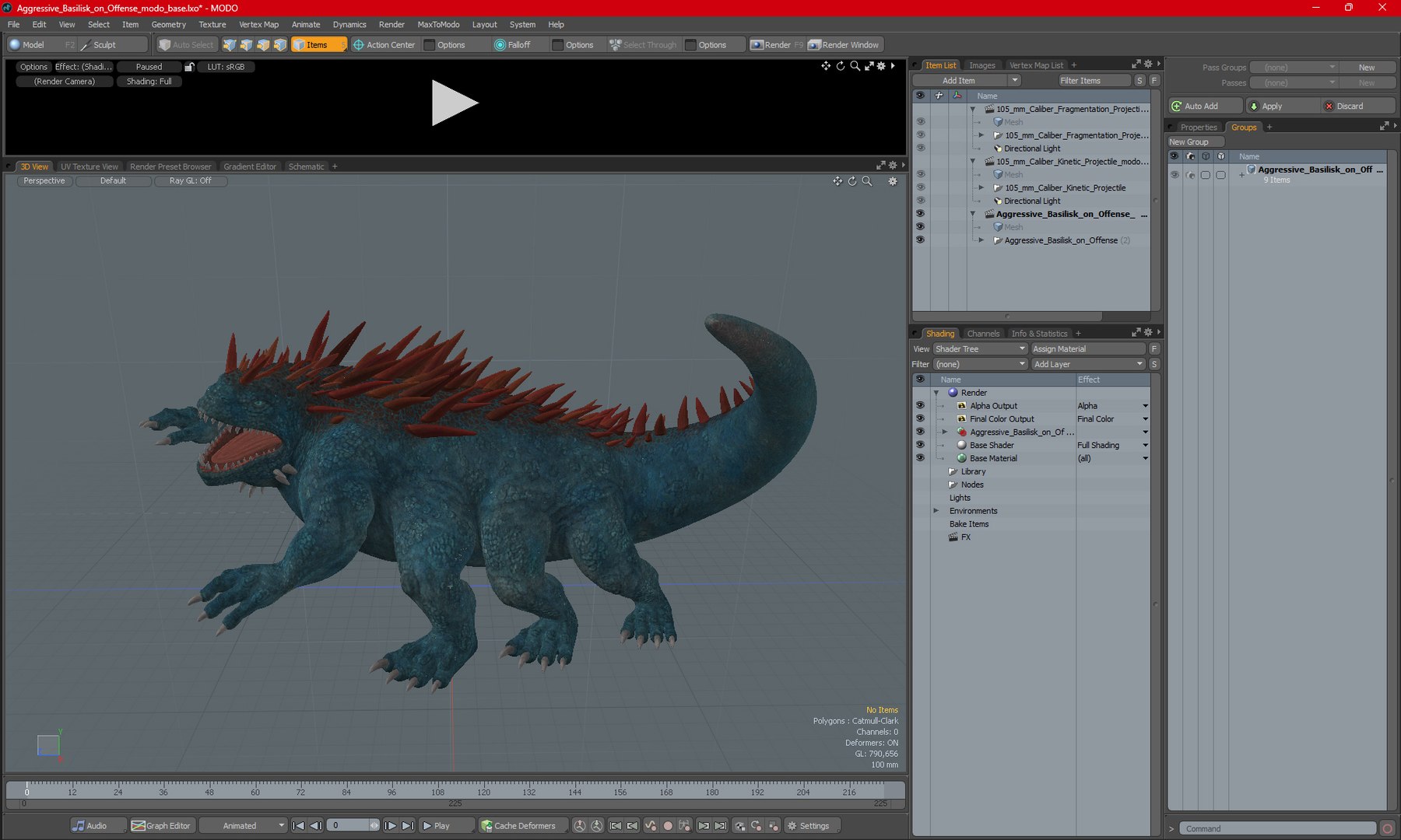 3D Model Aggressive Basilisk On Offense - TurboSquid 2224969