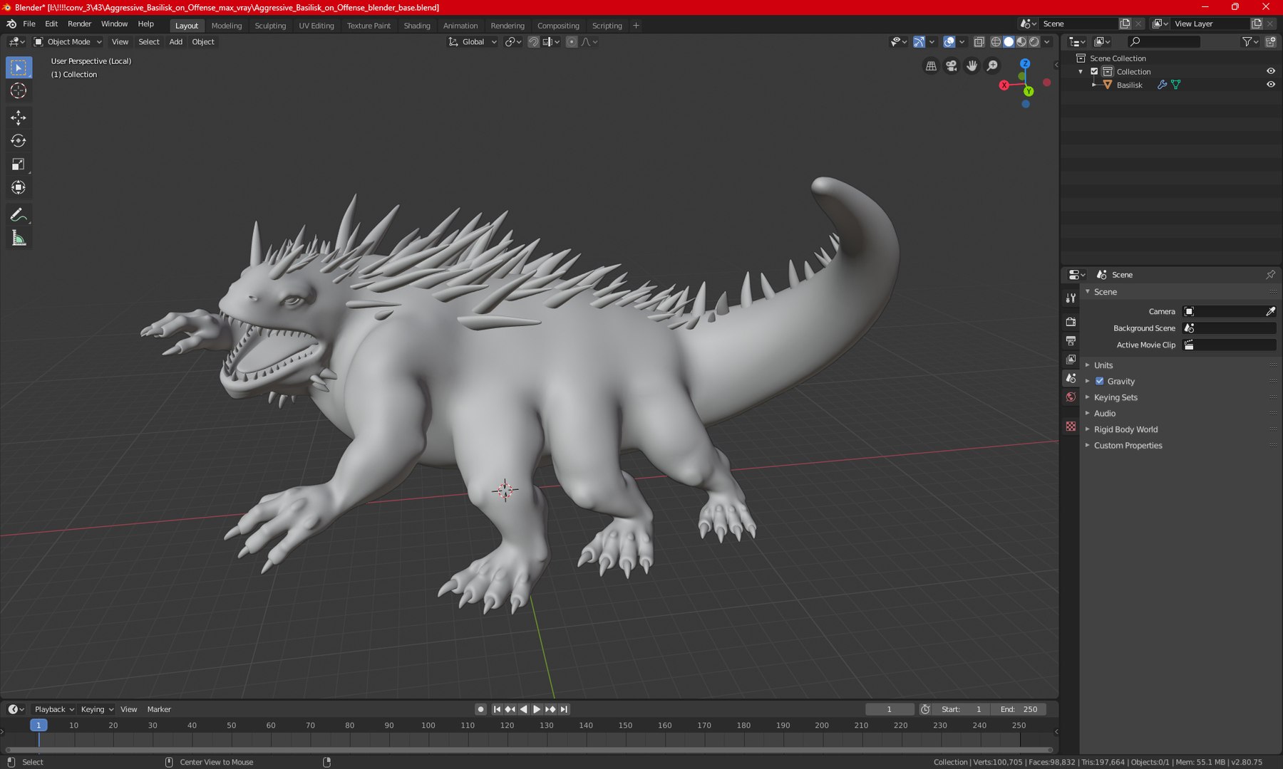 3D Model Aggressive Basilisk On Offense - TurboSquid 2224969