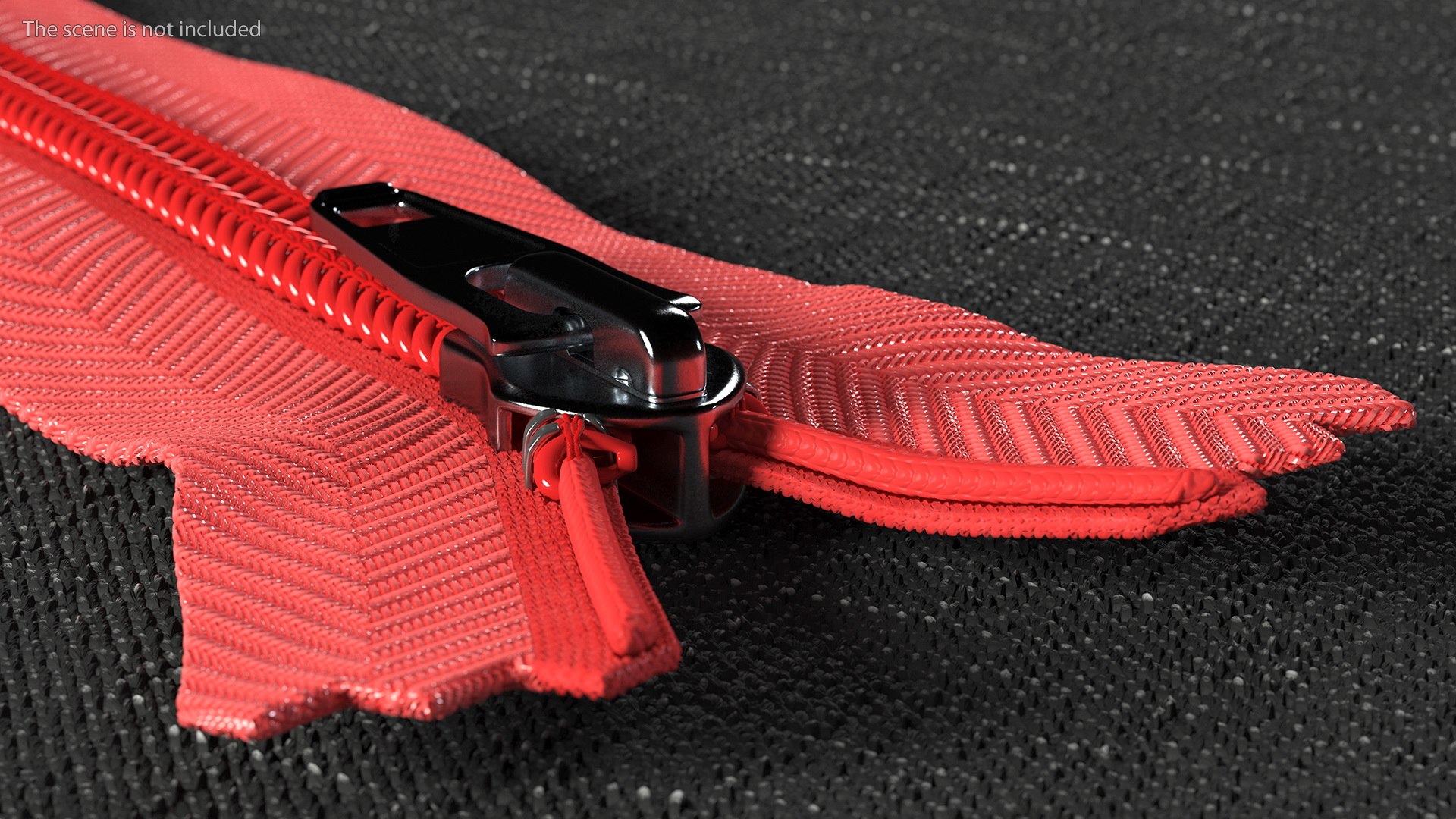 3D Nylon Coil Separating Zipper Red Model - TurboSquid 1808606