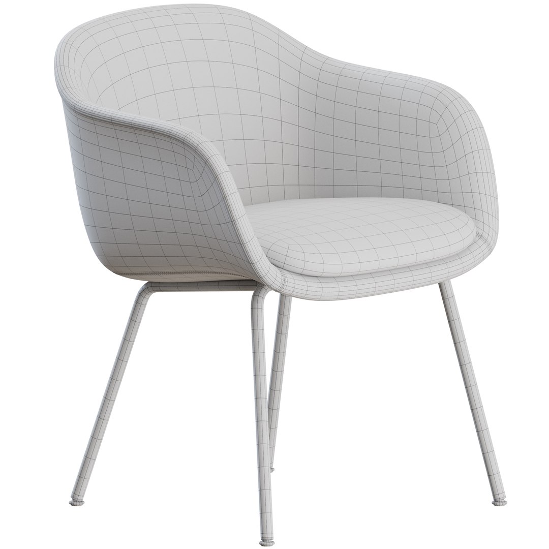 Fiber Conference Armchair Tube By Muuto 3D Model - TurboSquid 2128494