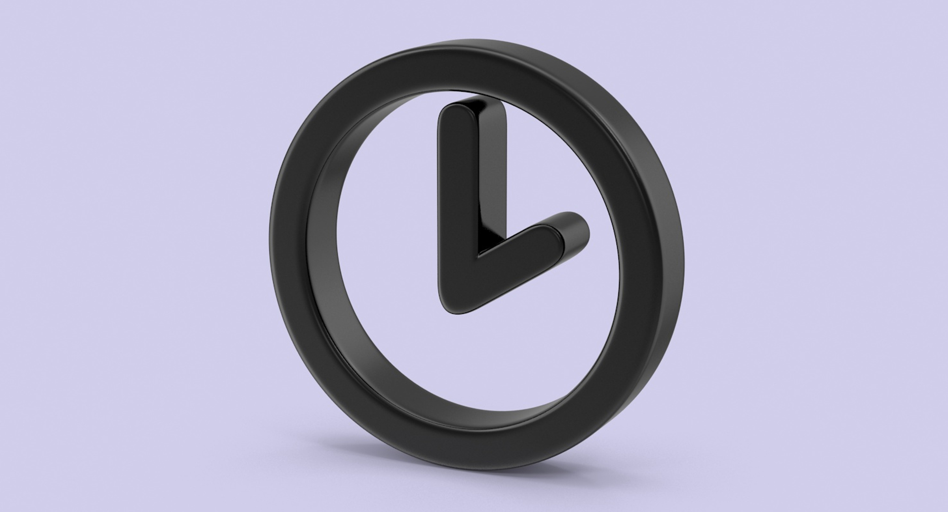 3d Clock Symbol Model