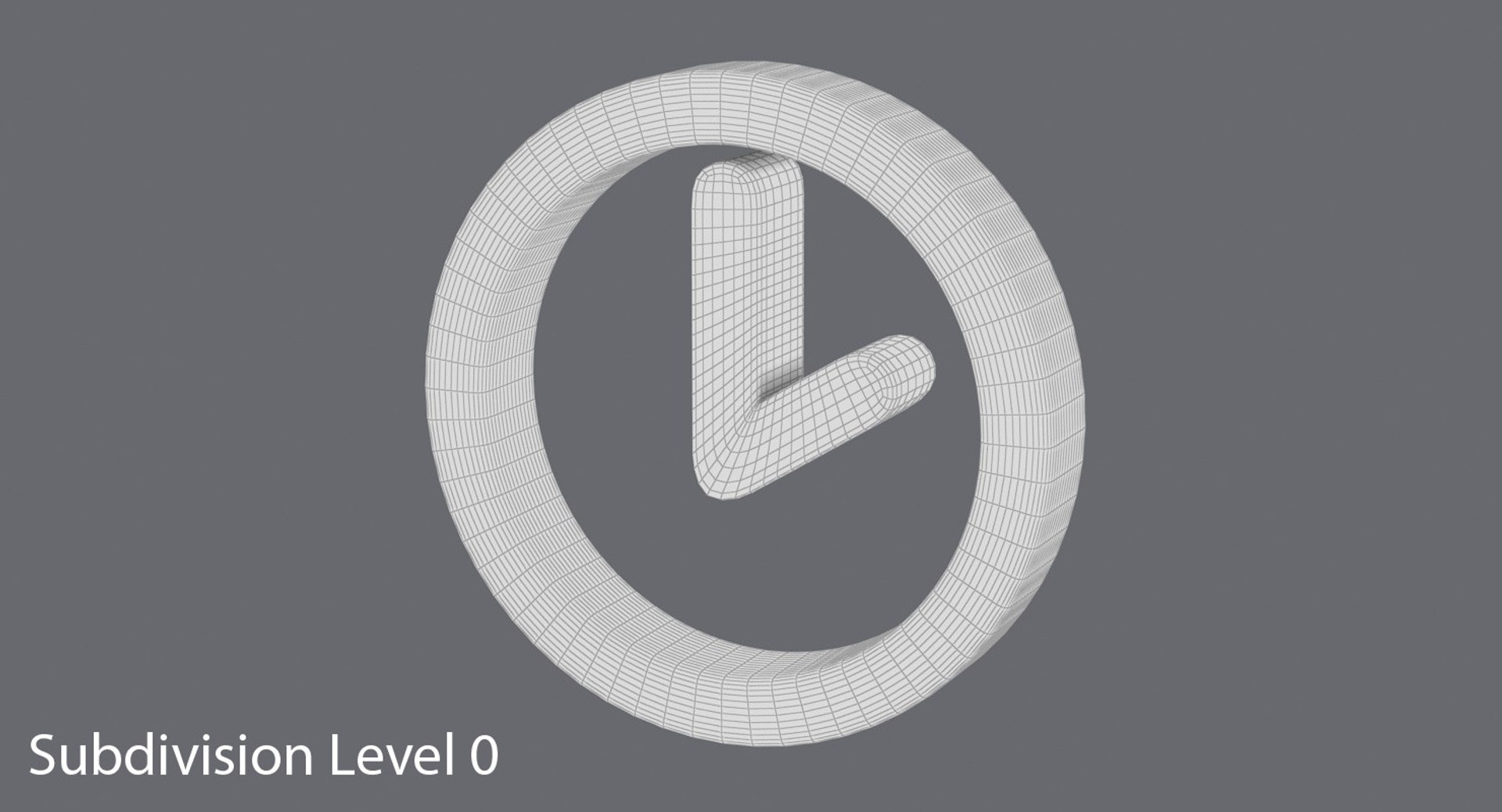 3d Clock Symbol Model
