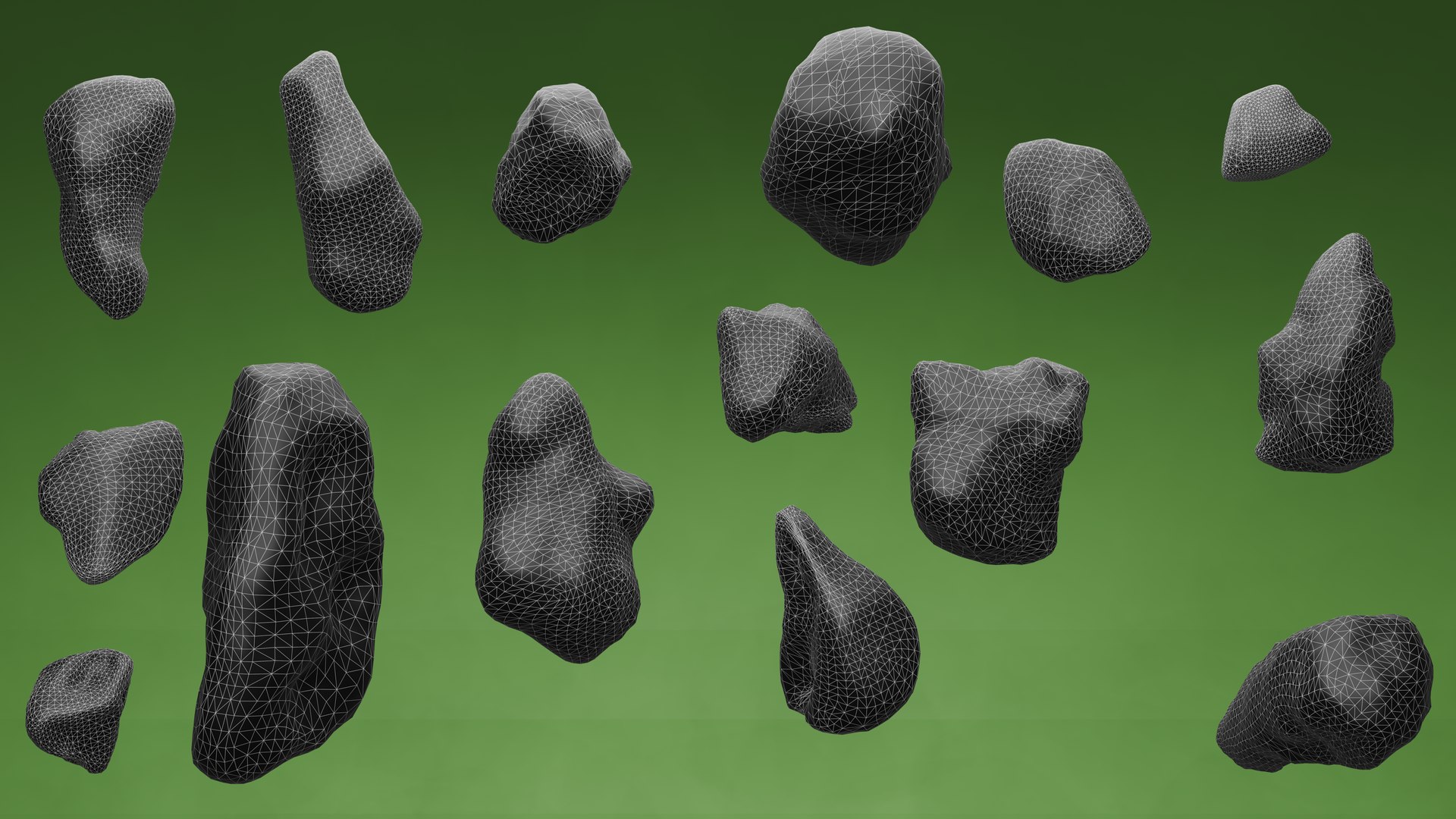 3D Collection Of 15 Stones With 4k Textures - TurboSquid 2191823