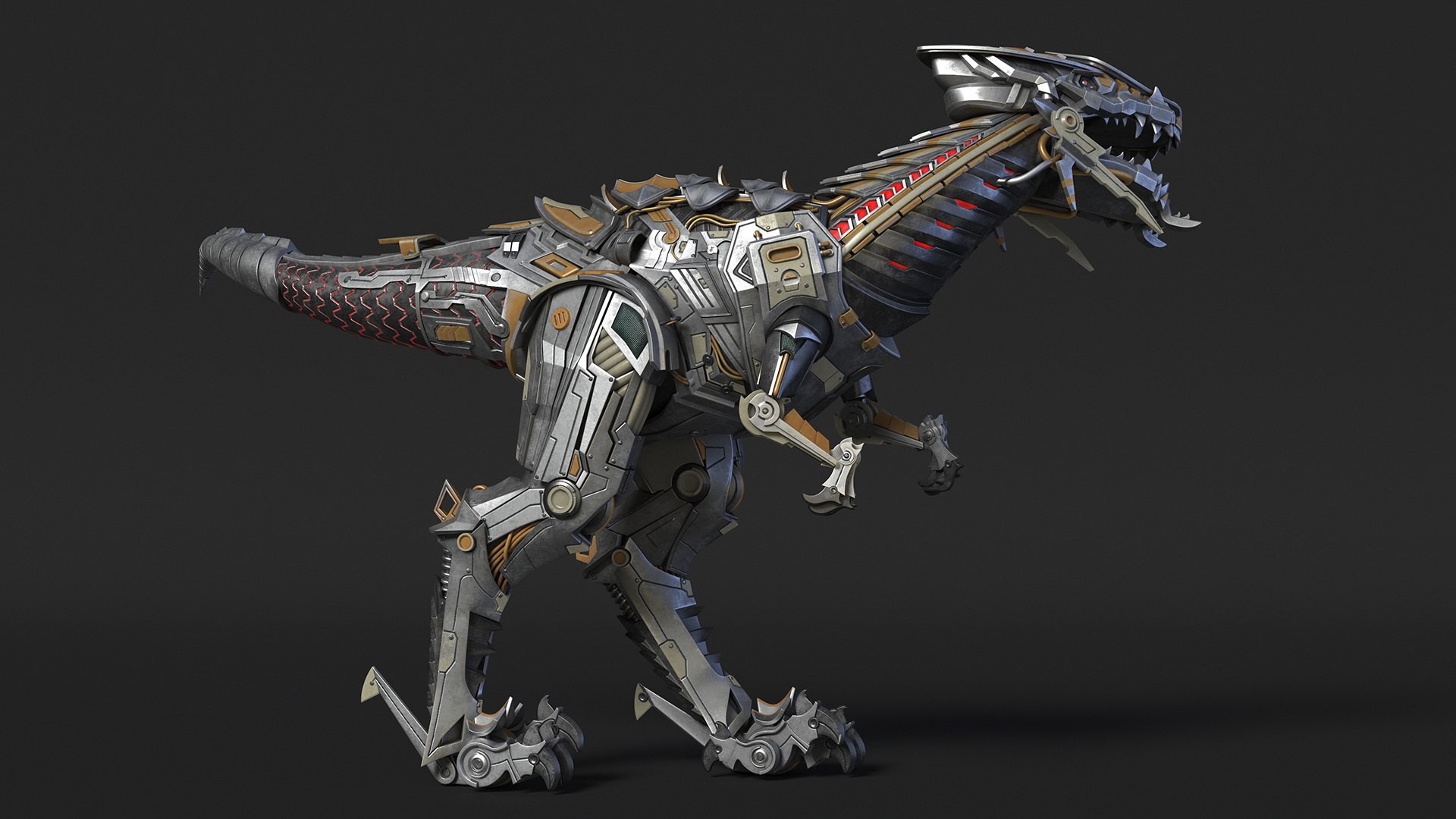 Robotic Dinosaur Rigged For Maya 3D Model - TurboSquid 2343800