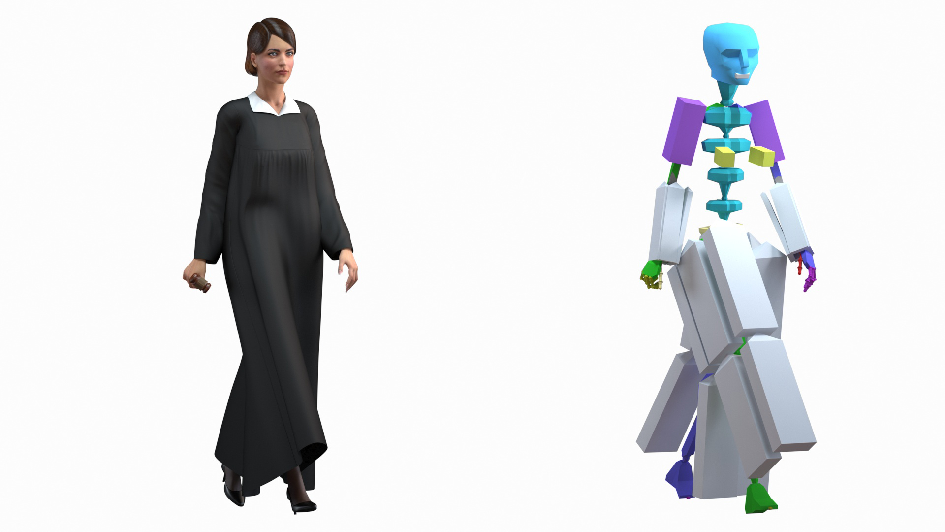 Female Judge Gavel Rigged Woman 3D Model - TurboSquid 1580823