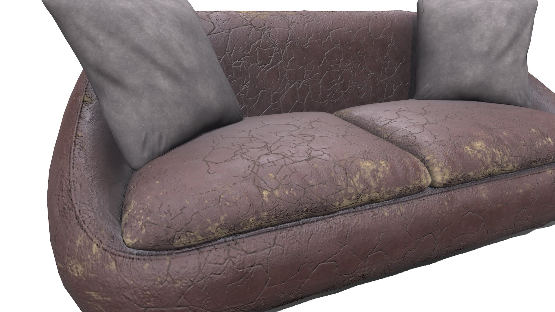Old Worn Sofa Low-poly PBR 3D - TurboSquid 2034828