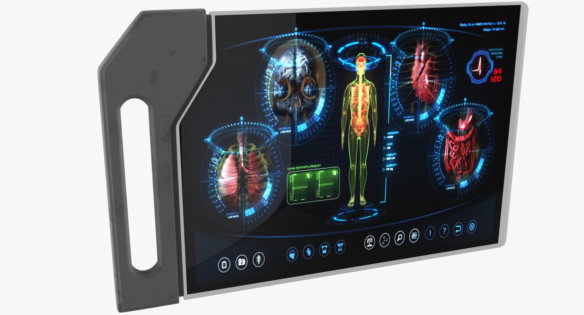 Sci-fi monitor 3D model - TurboSquid 1272698