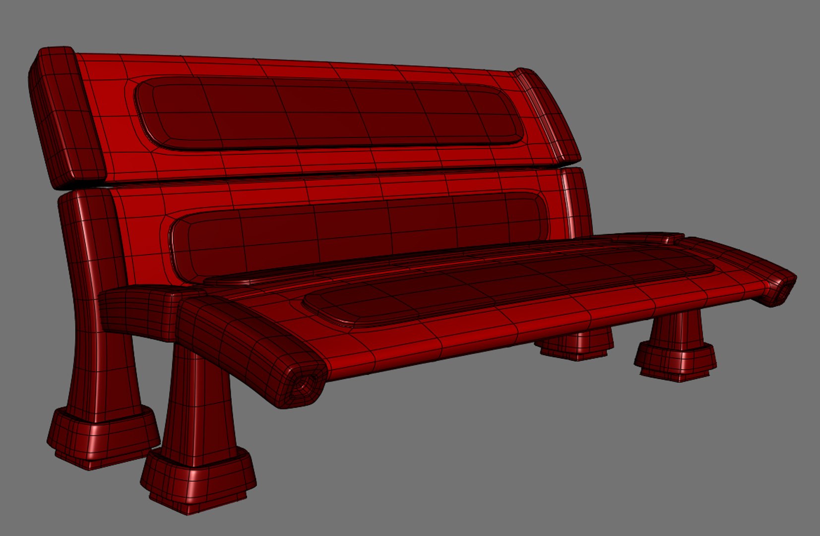 Bench Seat Plastic 3d Obj