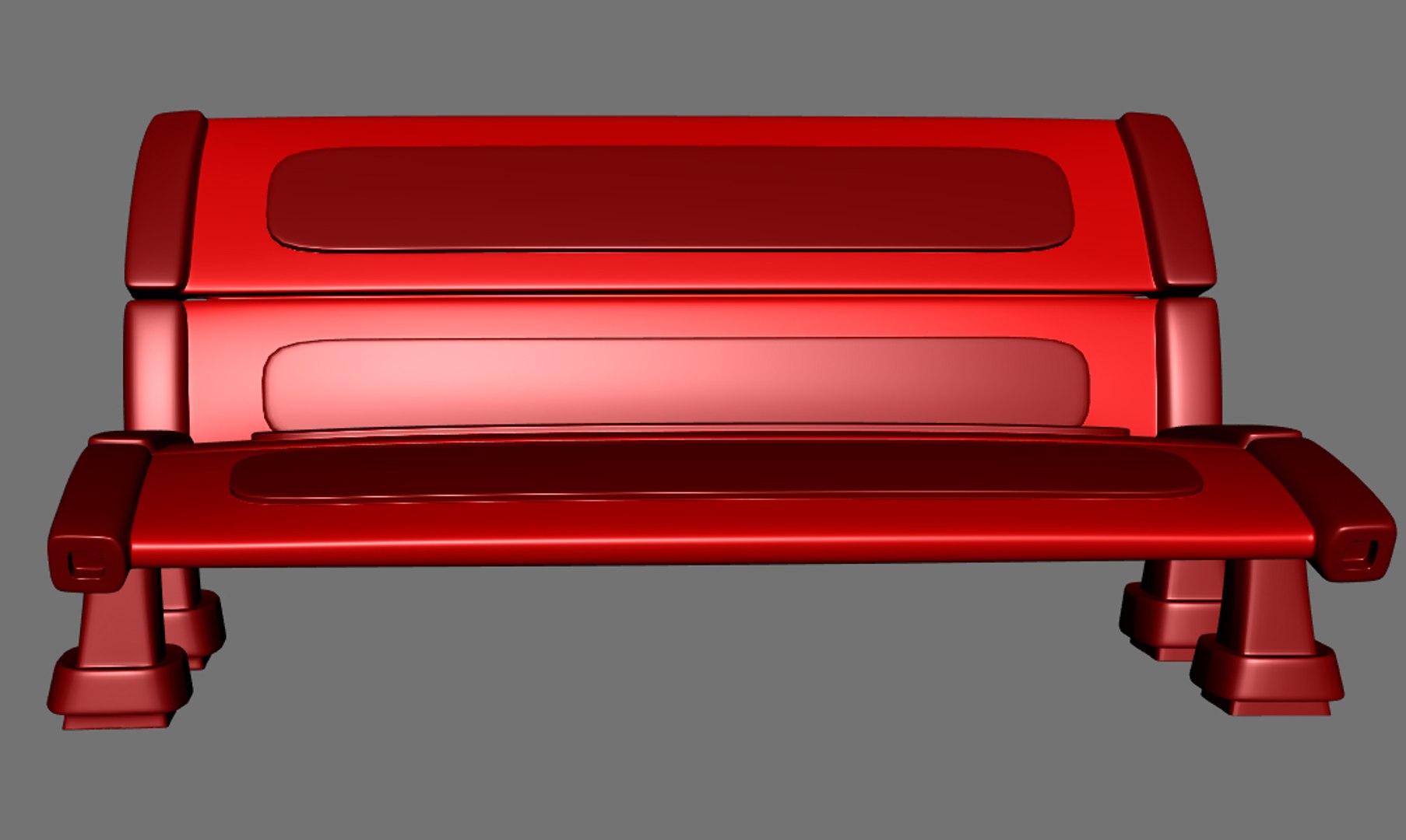 Bench Seat Plastic 3d Obj