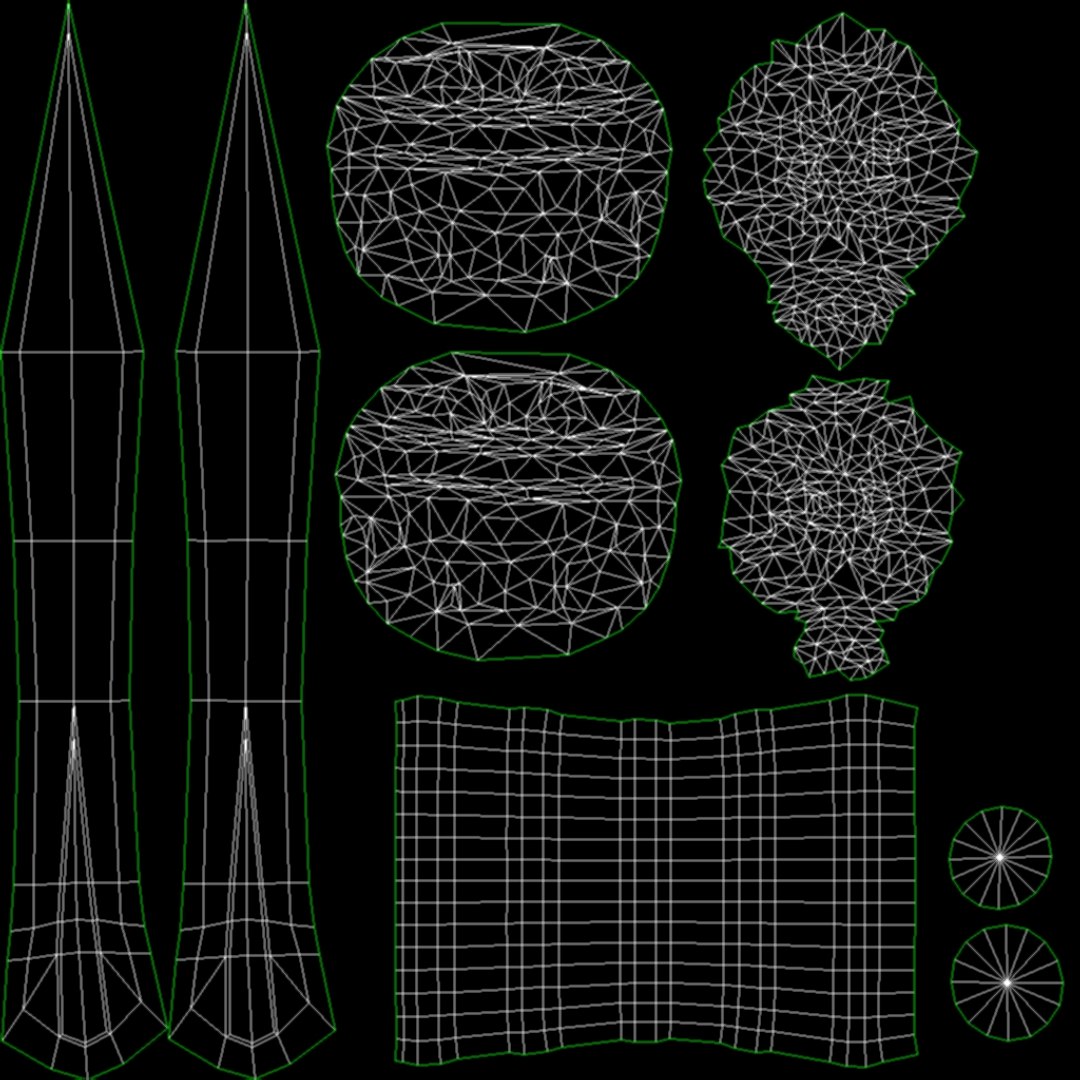 3D Fantasy Sword RPG Roman Gladius Xiphos Knife One Handed Machete ...