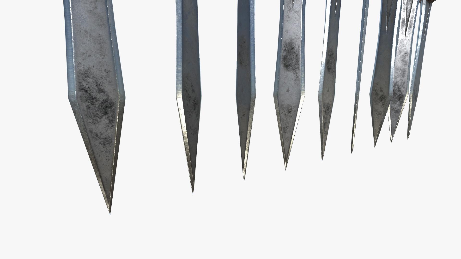 3D Fantasy Sword RPG Roman Gladius Xiphos Knife One Handed Machete ...