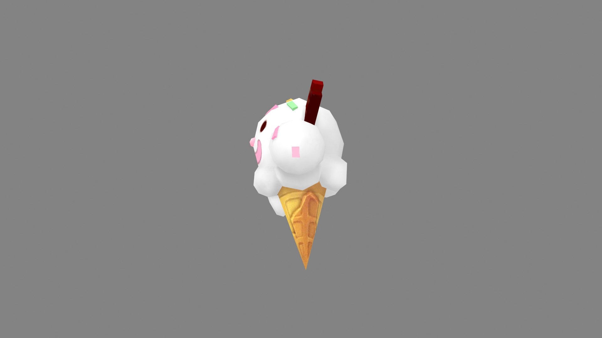 Cartoon ice cream Low-poly 3D model 3D - TurboSquid 1961549