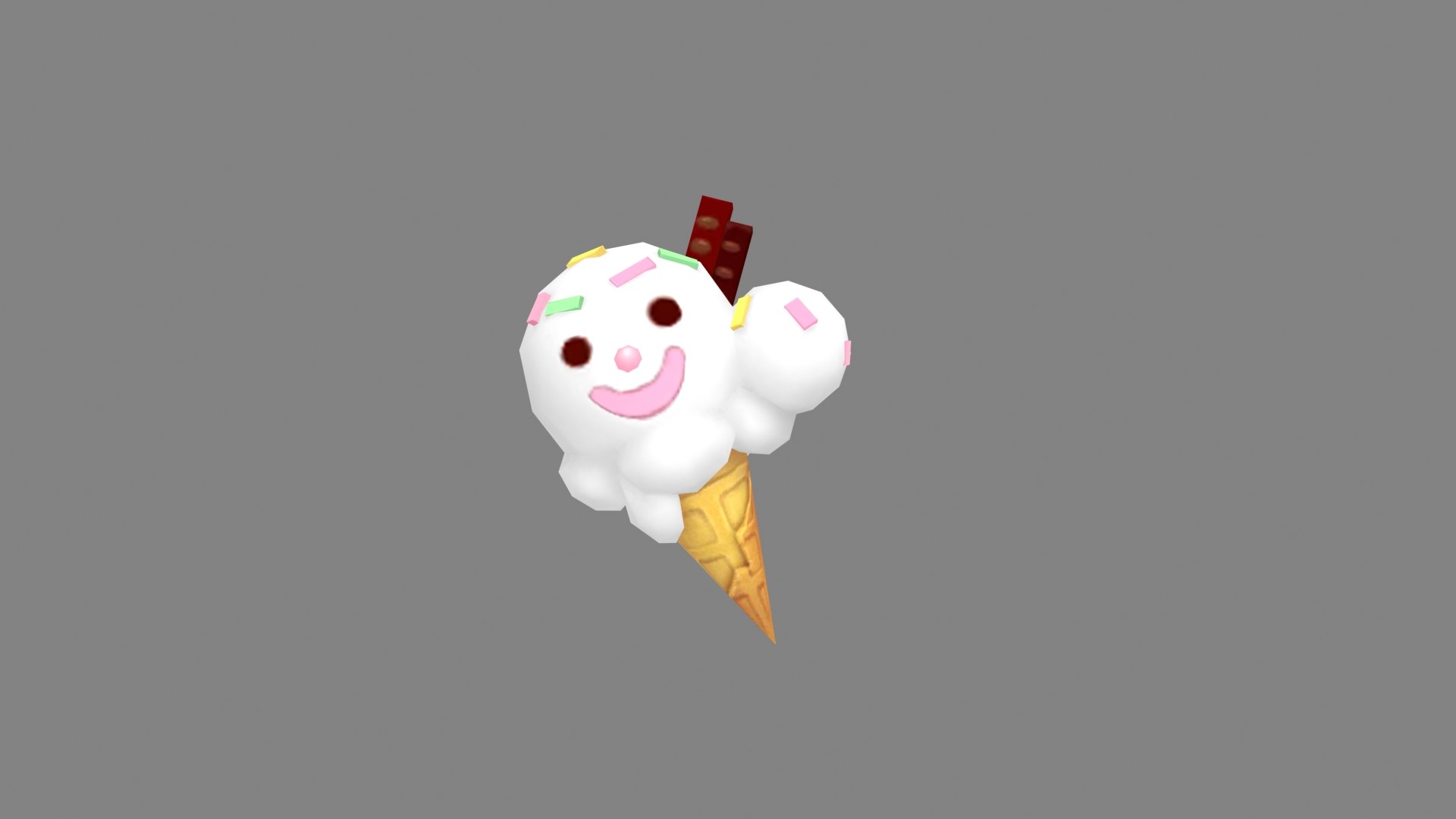 Cartoon ice cream Low-poly 3D model 3D - TurboSquid 1961549