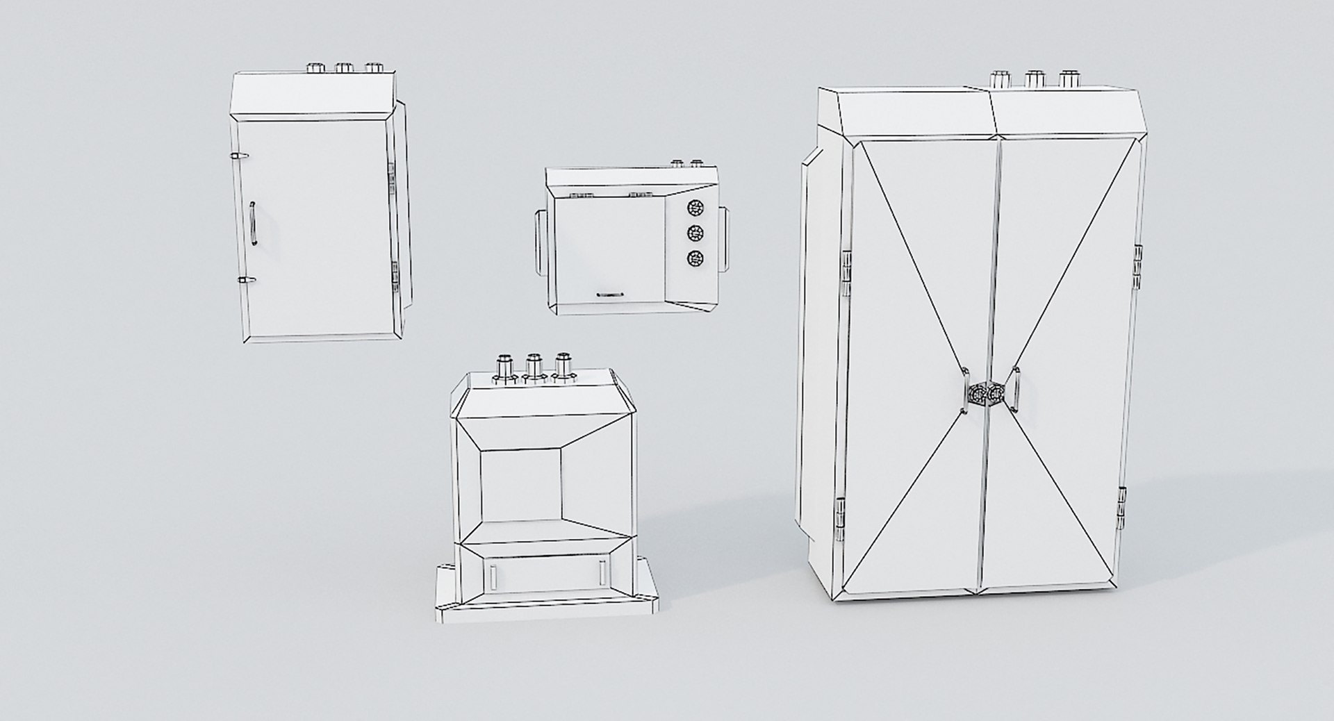 3D model Electric Boxes Collection - TurboSquid 1746667