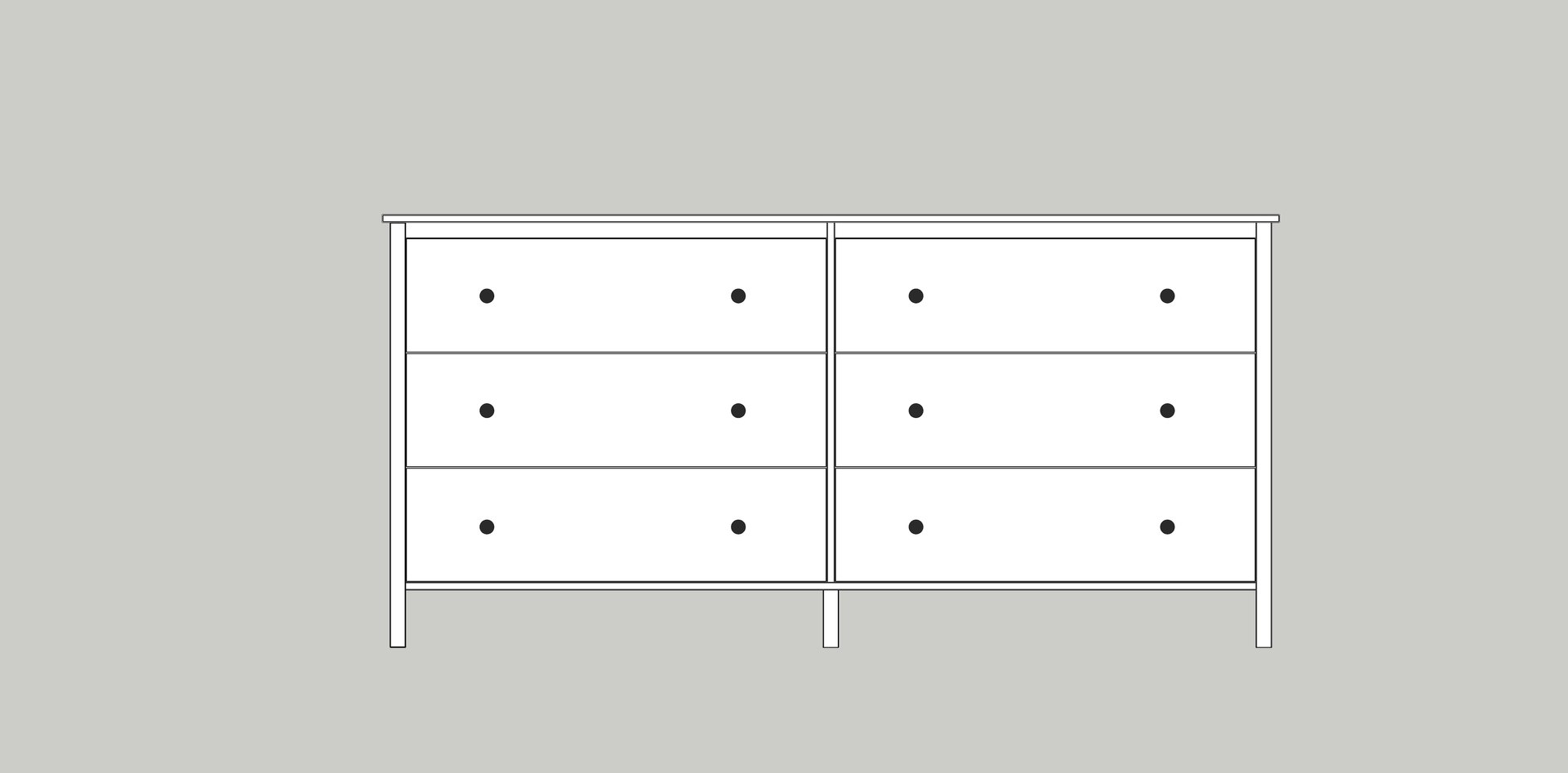 3D Model 6 Drawers IKEA KOPPANG White 3D Model - TurboSquid 2058290