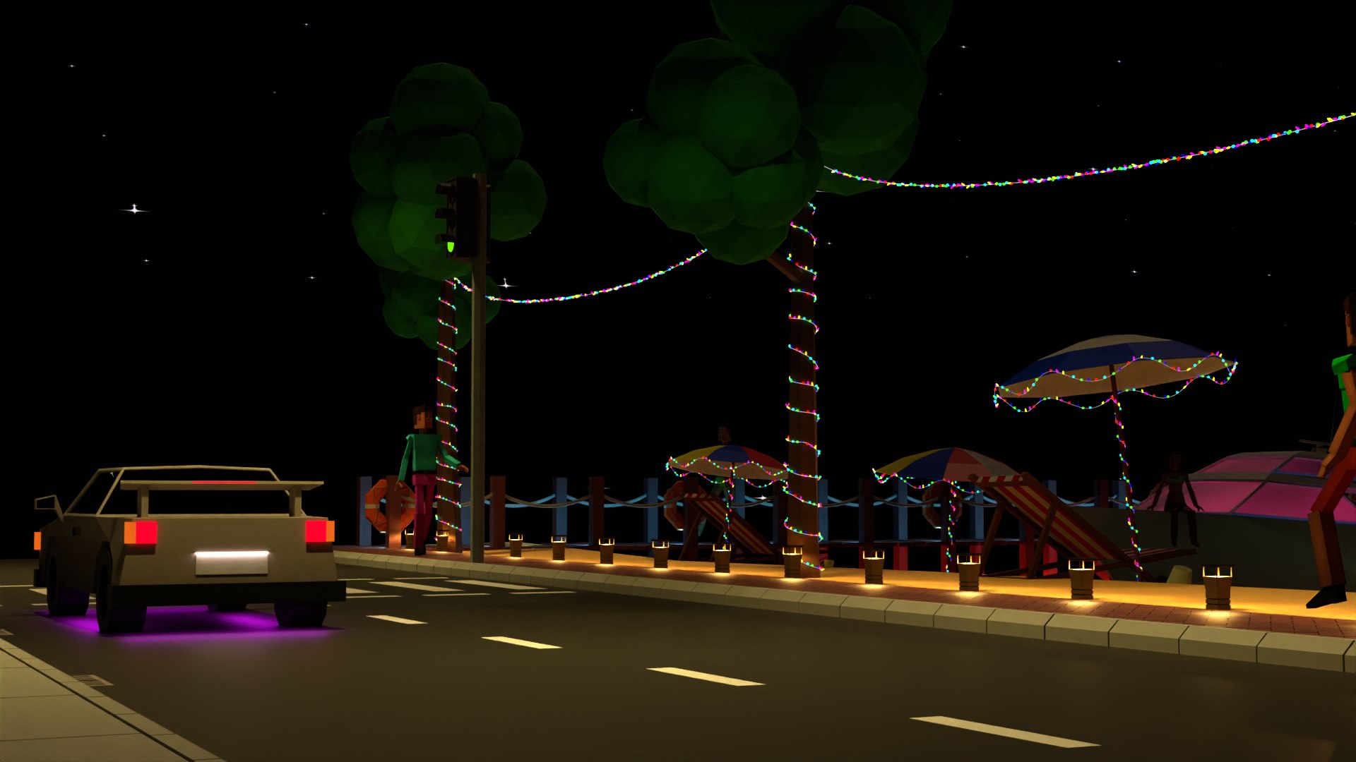 3D Low Poly Scene Day And Night Models-Assets - TurboSquid 1878619