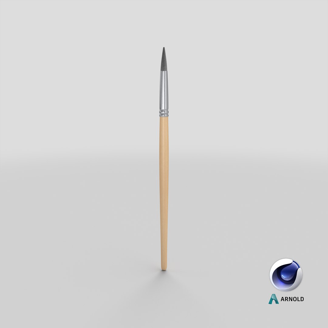 Round Paint Brush 02 3D Model - TurboSquid 1934881