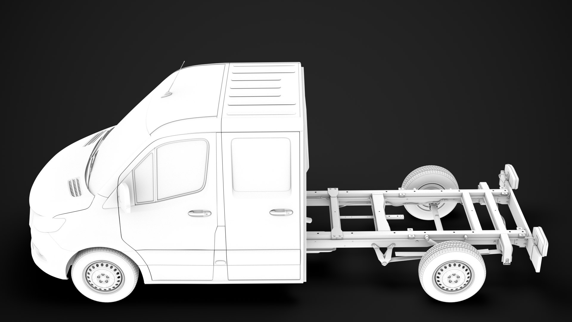 3D Model Ram Sprinter Chassis Crew - TurboSquid 1454519