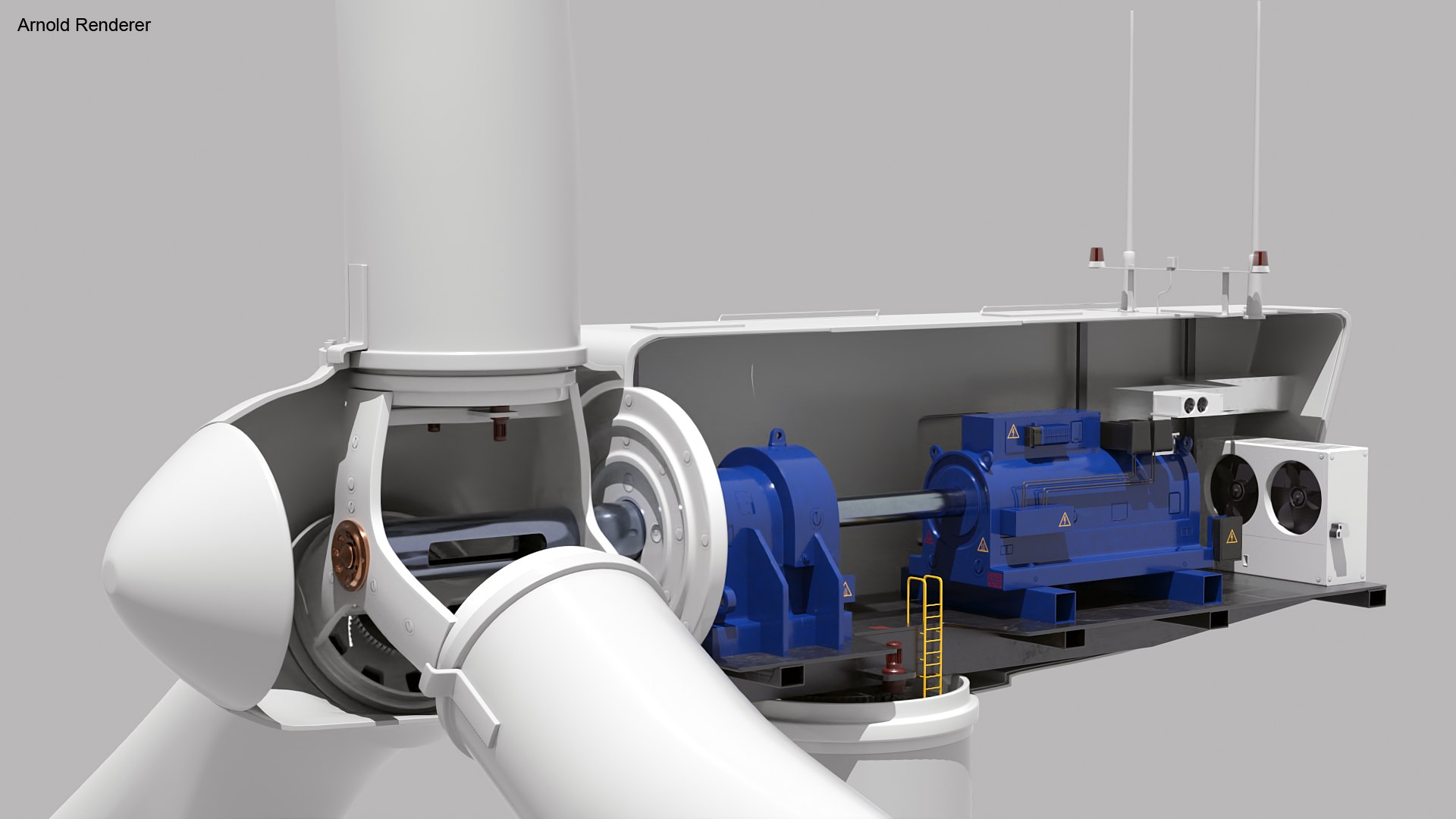 Offshore Wind Turbine With Mechanisms 3D Model - TurboSquid 2076438