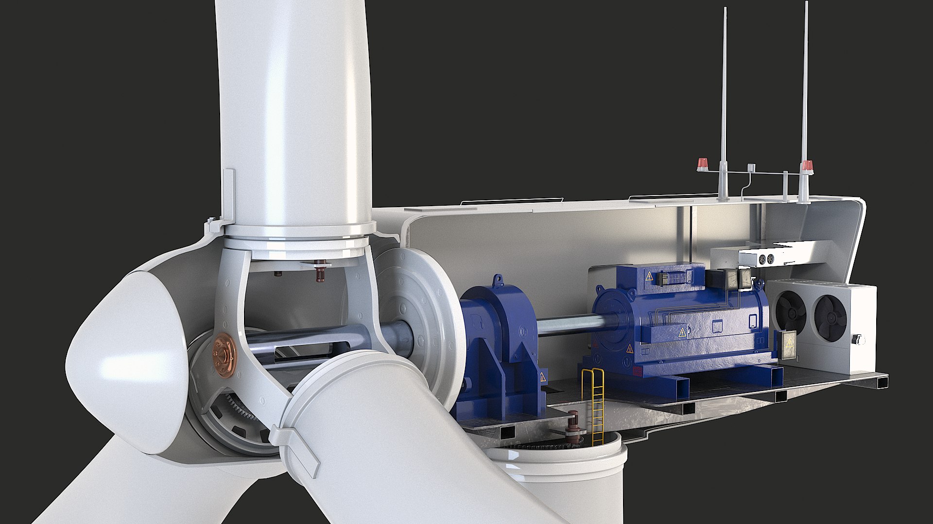 Offshore Wind Turbine with Mechanisms 3D model - TurboSquid 2076438