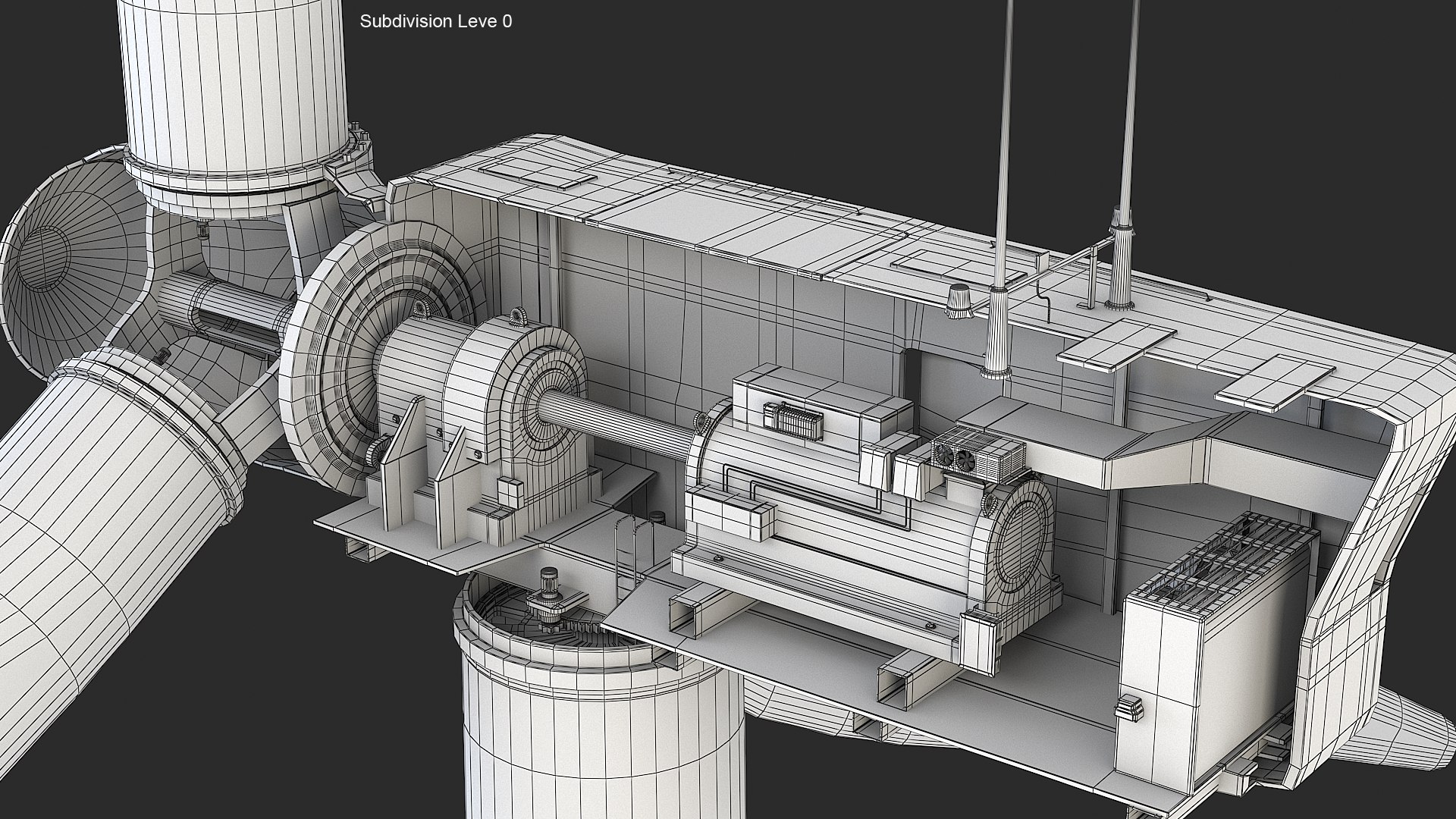 Offshore Wind Turbine with Mechanisms 3D model - TurboSquid 2076438