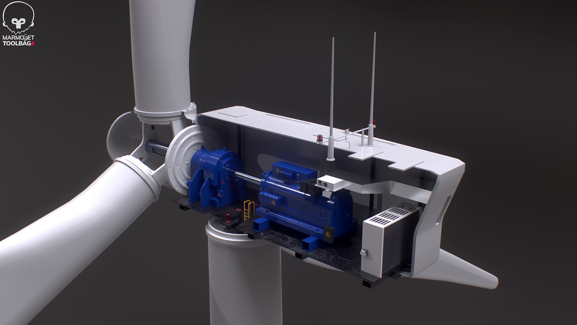 Offshore Wind Turbine With Mechanisms 3D Model - TurboSquid 2076438