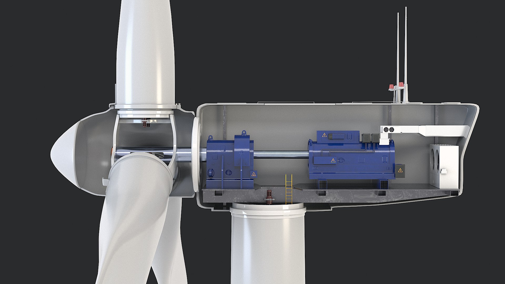 Offshore Wind Turbine With Mechanisms 3D Model - TurboSquid 2076438