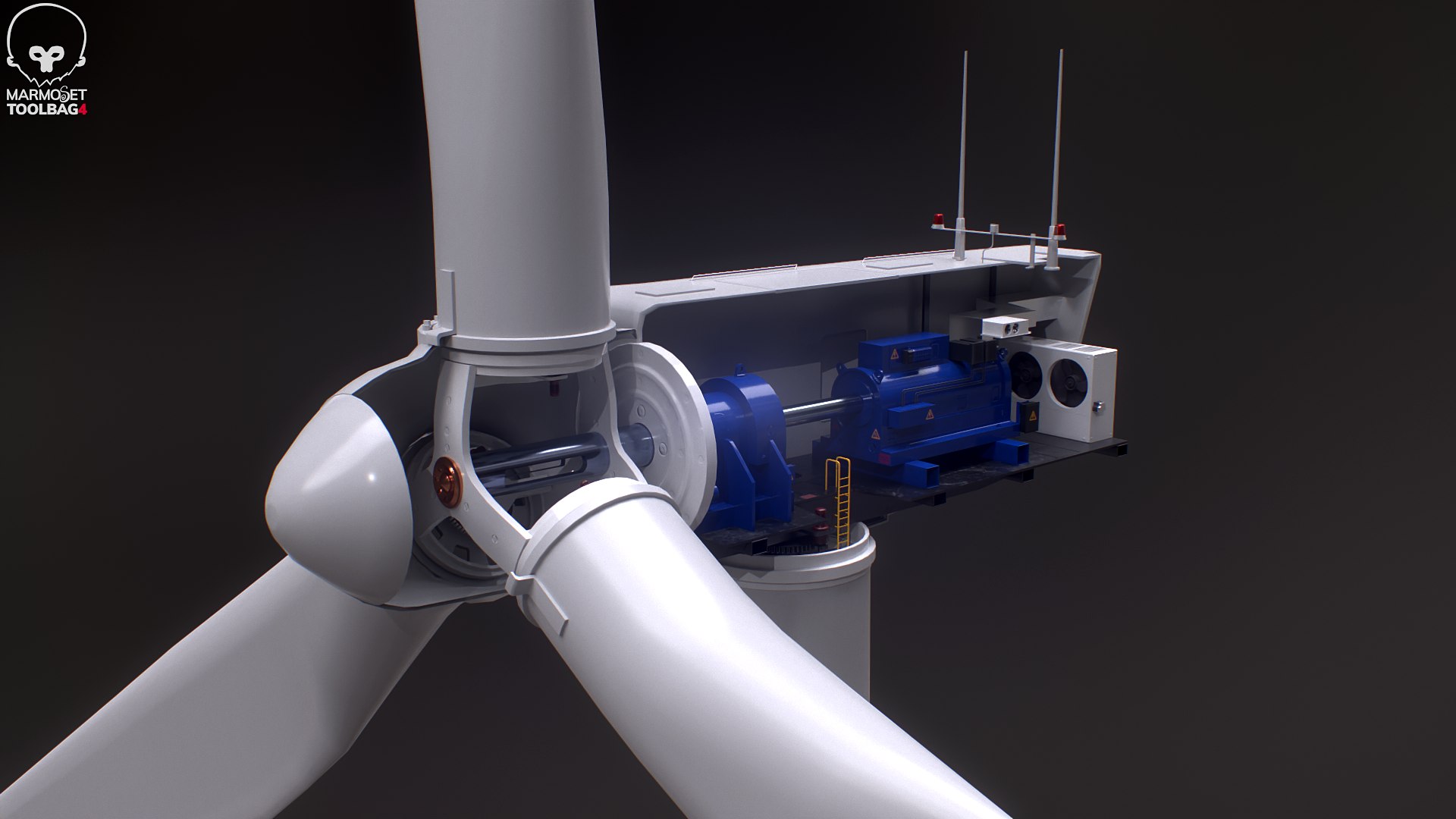 Offshore Wind Turbine With Mechanisms 3D Model - TurboSquid 2076438