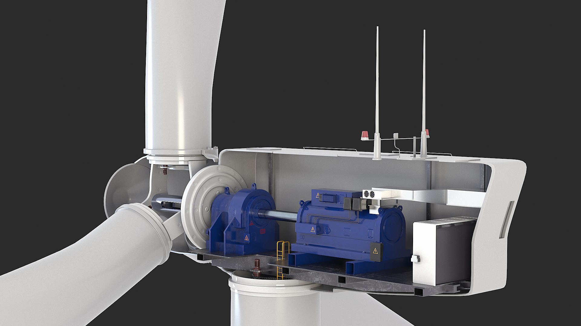 Offshore Wind Turbine With Mechanisms 3D Model - TurboSquid 2076438