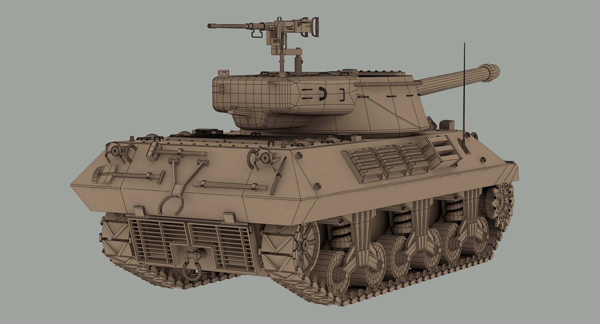 3d Model Ww2 M36 Jackson Tank Destroyer
