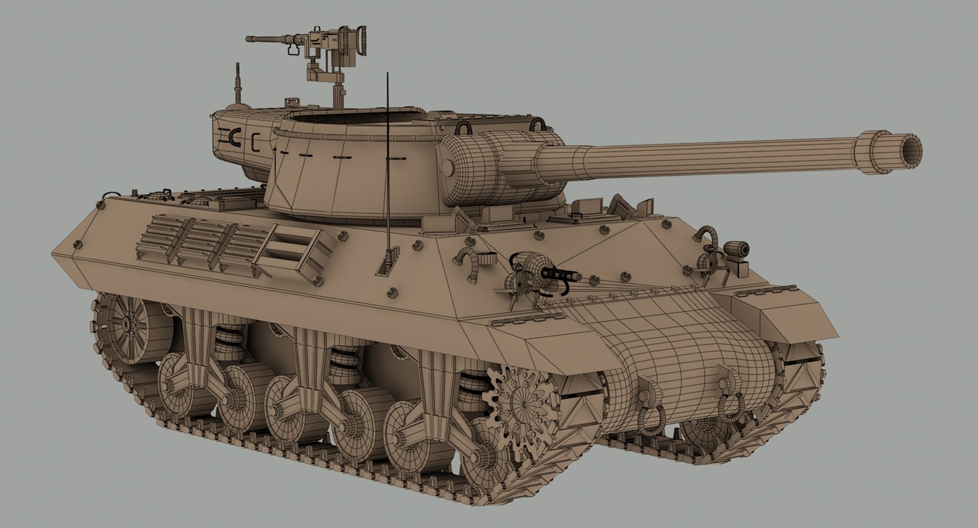 3d Model Ww2 M36 Jackson Tank Destroyer