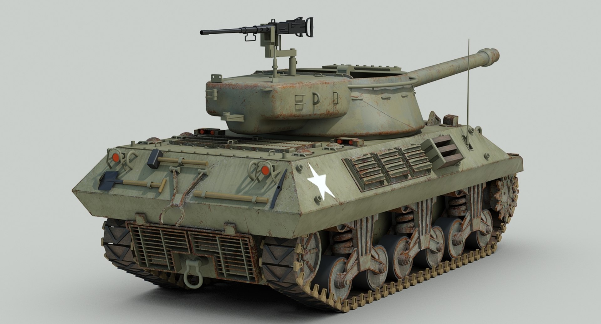3d Model Ww2 M36 Jackson Tank Destroyer