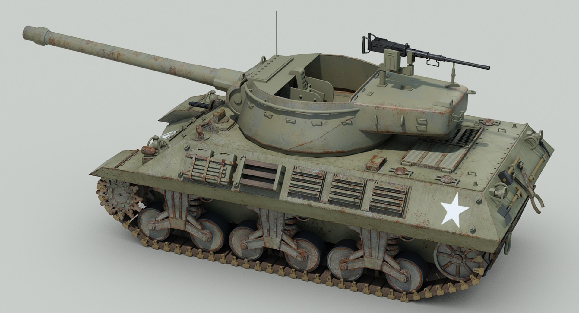 3d Model Ww2 M36 Jackson Tank Destroyer