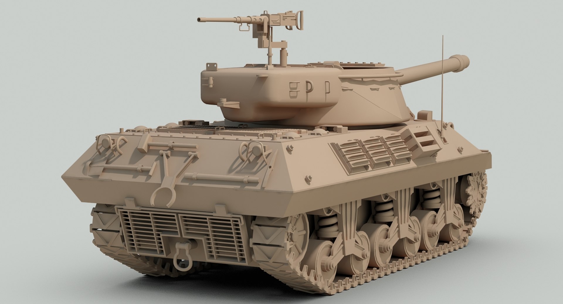 3d Model Ww2 M36 Jackson Tank Destroyer