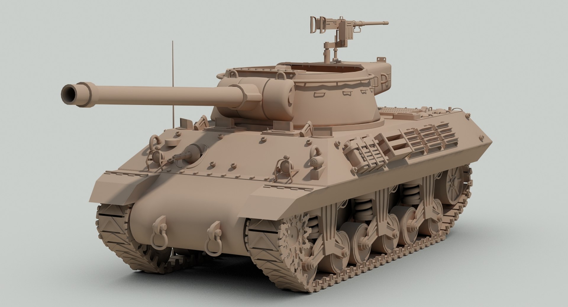 3d Model Ww2 M36 Jackson Tank Destroyer
