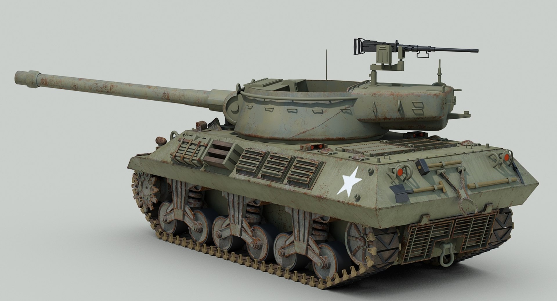 3d Model Ww2 M36 Jackson Tank Destroyer