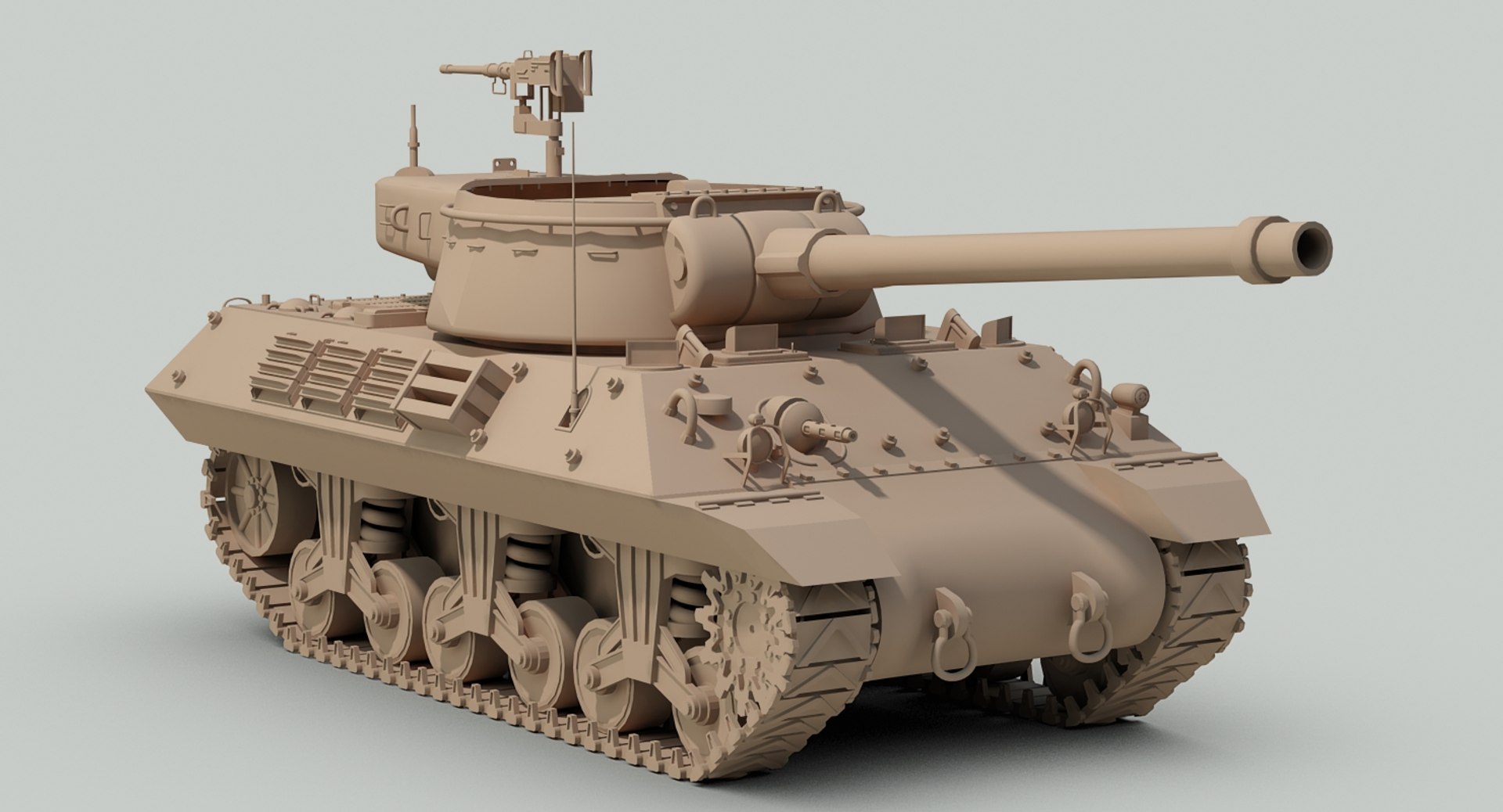 3d Model Ww2 M36 Jackson Tank Destroyer