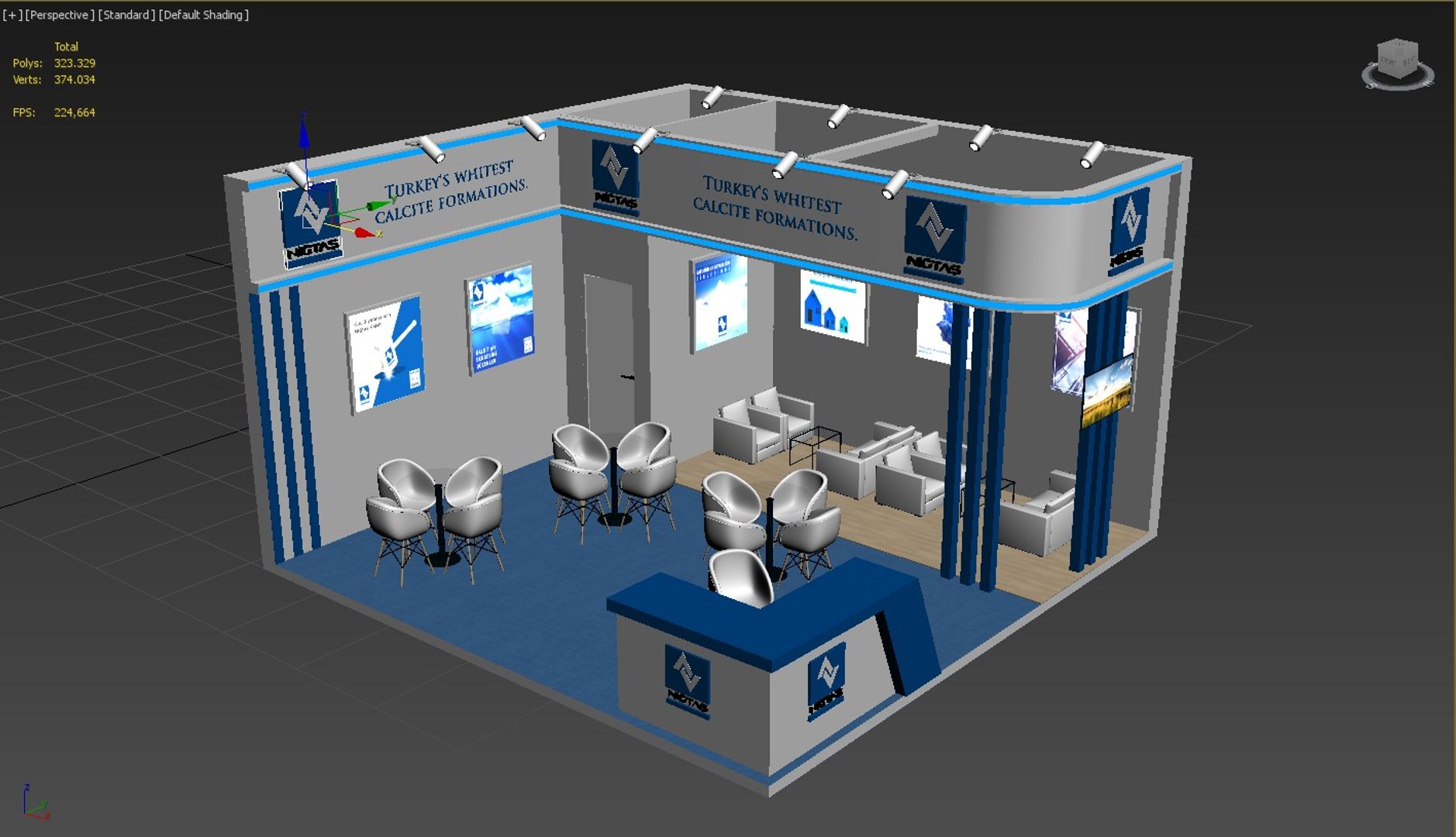 Stall 6x6m Height 360 3D Model - TurboSquid 1585866