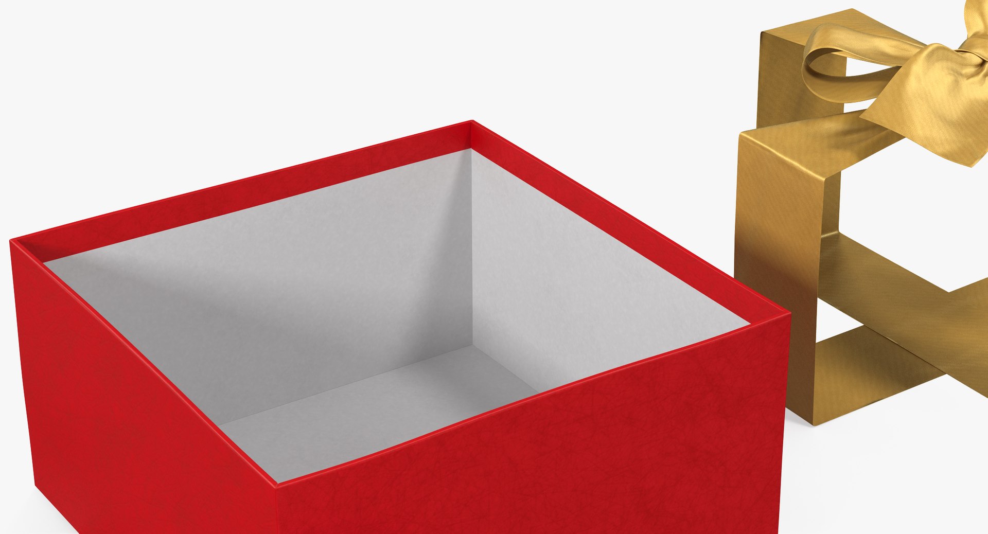 Gift box red 2 3D - TurboSquid 1201116