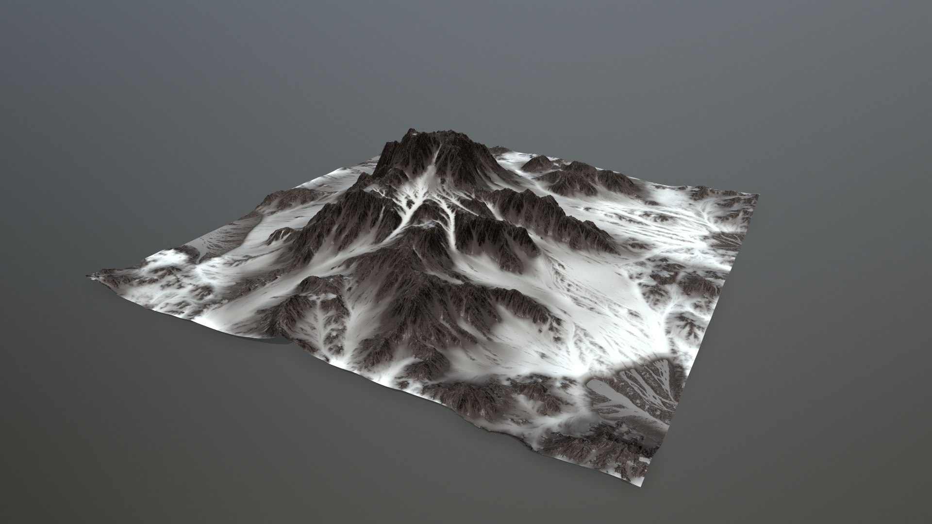 3D Snow Mountain Model - TurboSquid 1964041