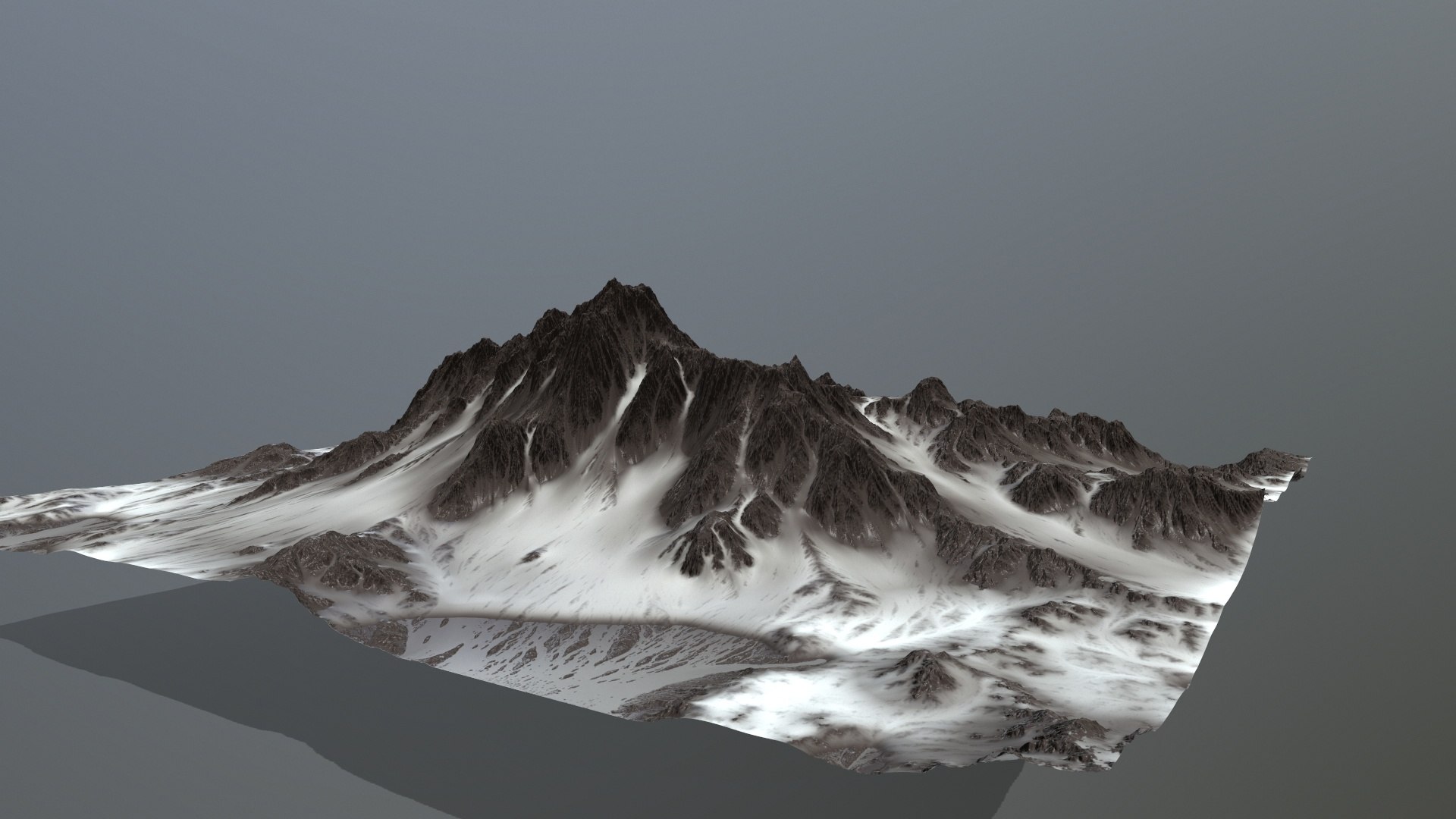 3D Snow Mountain Model - TurboSquid 1964041