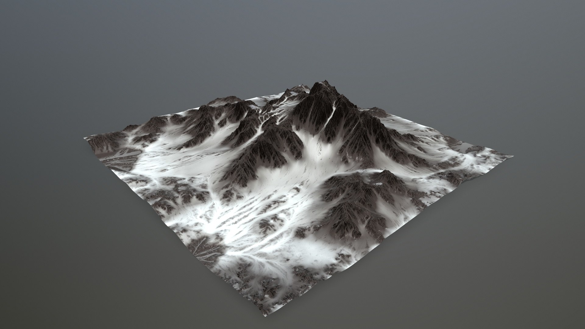 3D Snow Mountain Model - TurboSquid 1964041